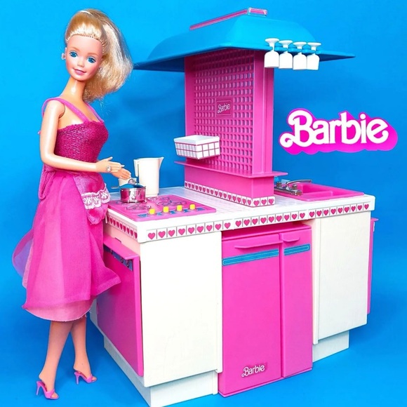 Mattel | Toys | Vintage Mattel Barbie Kitchen Fridge Set 98s Dream ...